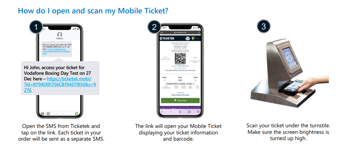 How do I open and scan my Mobile Ticket? – Ticketek Singapore